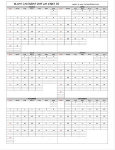 Yearly Printable Calendars for Free – My Calendar Land
