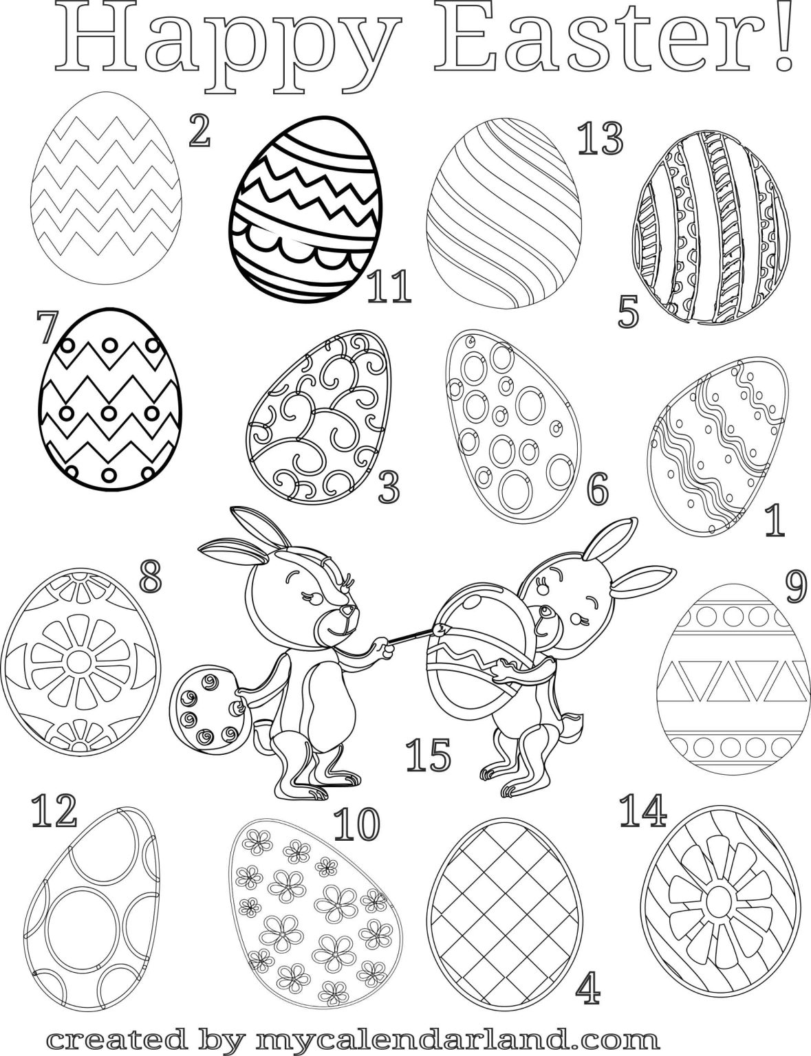 Countdown to Easter Calendars – Enjoy Free Printables! – My Calendar Land
