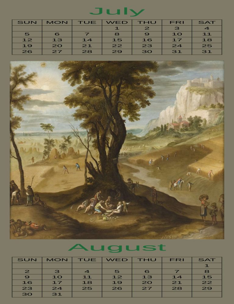 July and August Calendars for 2026 – My Calendar Land